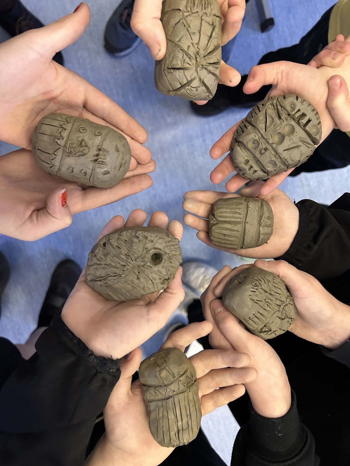 P5 Clay Egyptian Scarab Beetles